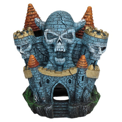 Aquatic Aquarium Decor Sinister Skull Castle Fish Tank Ornament ...
