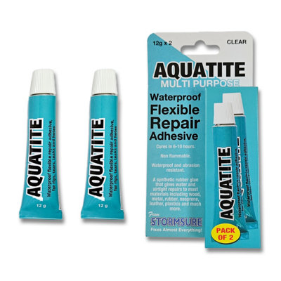 Aquatite Waterproof Flexible Repair Adhesive 2x 12g - Great for a ...