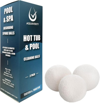 AQUAVERITY Hot Tub Cleaner Balls - Effective Floating Spa Scum ...