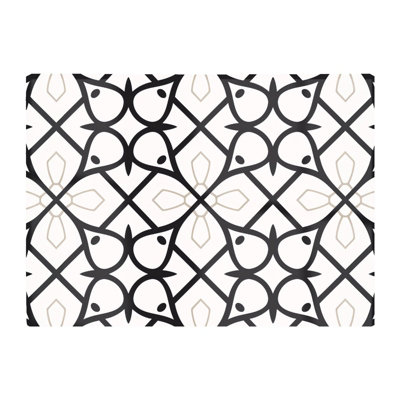 Arabic Style Pattern Glass Chopping Board