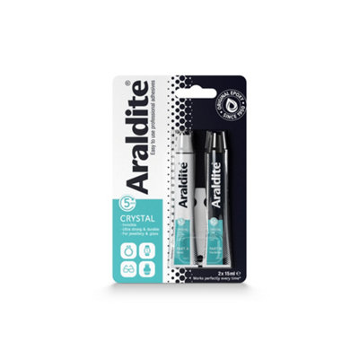 Araldite Crystal Clear Glue Epoxy Adhesive Repair Jewelry Glass 2 x ...