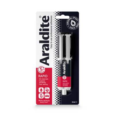 Araldite Rapid Epoxy Adhesive Syringe 24ml (12 Packs) - Fast-Setting ...