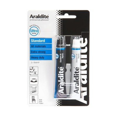 Araldite Standard Epoxy Adhesive Twin Tube 2 x 15ml (12 Packs) - Strong ...