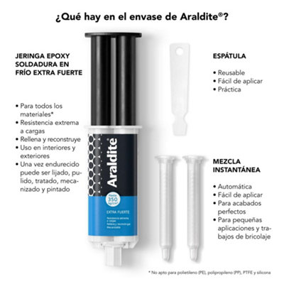 Araldite Standard Ultra Strong Syringe Epoxy Adhesive All Materials DIY ...