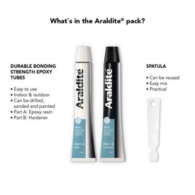 Araldite Steel Metal Epoxy Power Adhesives Glue Bond Repair DIY 2x 15mL ...