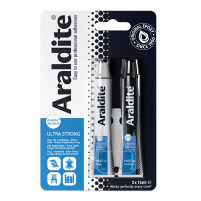 Araldite Ultra Strong Standard Tube Epoxy Adhesive All Materials 2x 15 ...