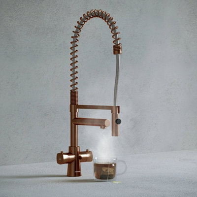 Aran Brushed Copper 3 in 1 Instant Boiling Water Tap