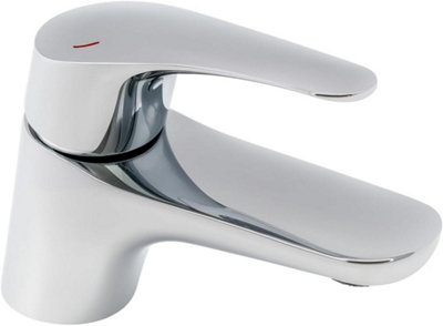 Araya Chrome Mono Basin Mixer Tap, Modern Single Lever Design with ...