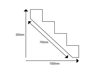 Arbor Garden Solutions decking step kit, raised garden stairs (4 steps ...