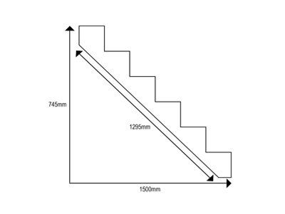 Arbor Garden Solutions decking step kit, raised garden stairs (6 steps ...
