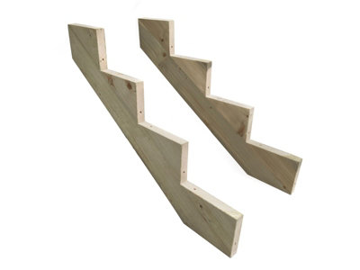 Arbor Garden Solutions decking step stringer kit, raised garden stairs ...