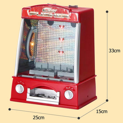 Arcade Coin Pusher Game Machine Novelty Battery Powered Light Sound ...