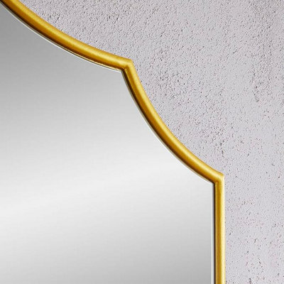 Arched Shape Overmantle Mirror With Gold Metal Frame, Arcus of H71 x ...