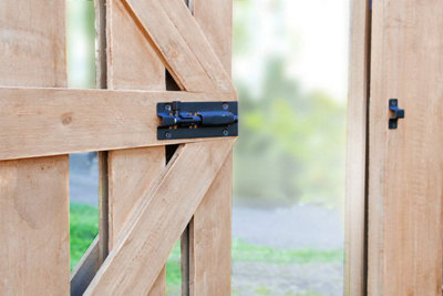 Arched Wooden Glass Illusion Mirror Gate Outdoor Decorative 180cm x 60cm