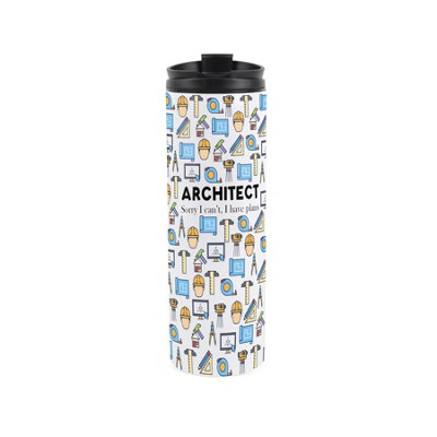 Architect Travel Mug - Novelty Trades Gift Stainless Steel Vacuum-Sealed Double-Walled Hot/Cold ...