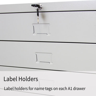 Architects Drawers A1 Artist Studio Lockable Metal File Cabinet
