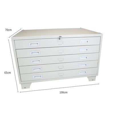 Architects Drawers A1 Artist Studio Lockable Metal File Cabinet
