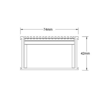 Architectural Channel Drain 1500mm x 74mm x 42mm, 316 Stainless Steel ...