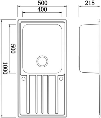 Arciflo 1 Bowl Kitchen Sink Large Deep Inset Reversible Drainer Waste ...