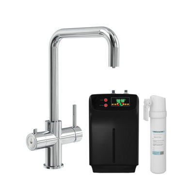 Arciflo 3 in 1 Instant Boiling Water Kitchen Mixer Tap Twin Lever Tank ...