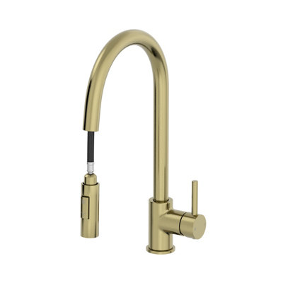 Arciflo Pull Out Kitchen Mixer Tap Dual Spray Swivel Spout Single Lever ...