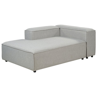 ARDAL 4 Seater Modular Corner Sofa Right Hand Light Grey Fabric