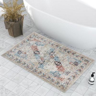 Area Rugs 40x60 cm Coastal Cashmere Style Soft Short Pile Vintage Rug ...