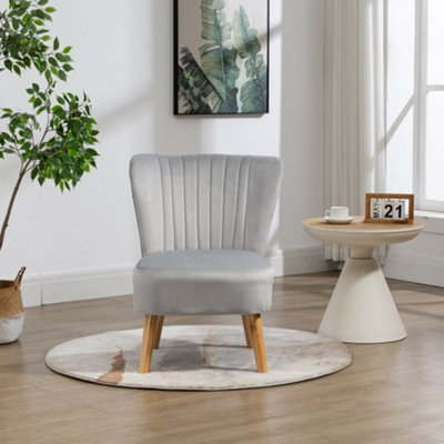 Zetta Silver Accent Chair purchase White