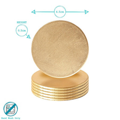 Argon Tableware 12 Piece Metallic Charger Plates & Coasters Set - Gold ...
