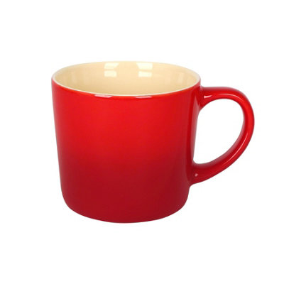 Argon Tableware 330ml Ombre Coffee Mug - Red - Glazed New Bone China ...