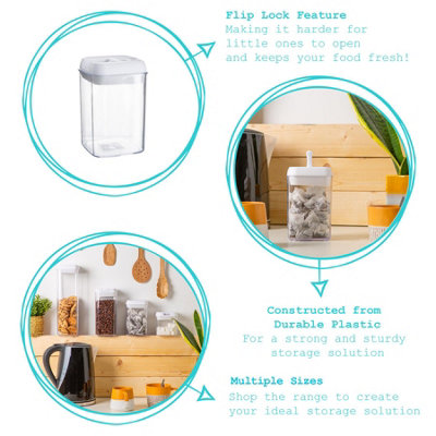 Argon Tableware 5pc Food Storage Containers Set - White Airtight ...