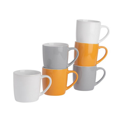 Argon Tableware 6x Coloured Coffee Mugs - 350ml - Scandi 2 - Durable ...