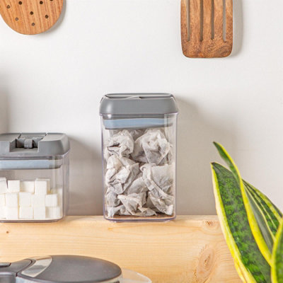 Argon Tableware 6x Food Storage Containers - 800ml - Grey Airtight ...