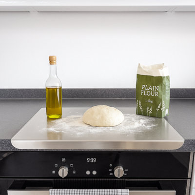 ARGON TABLEWARE COUNTER EDGE CHOPPING BOARD - 40 X 30CM - STAINLESS ...