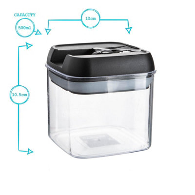Argon Tableware - Flip Lock Plastic Food Storage Containers Set - 5pc