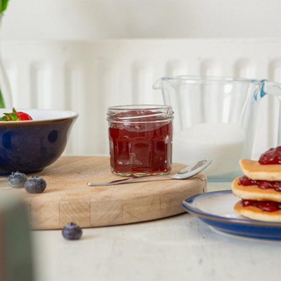 Argon Tableware Glass Jam Jars - 130ml - Pack of 6