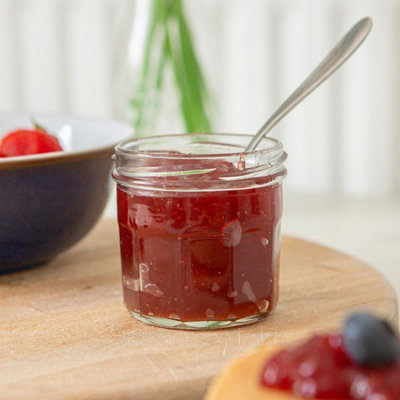 Argon Tableware Glass Jam Jars - 130ml - Pack of 6