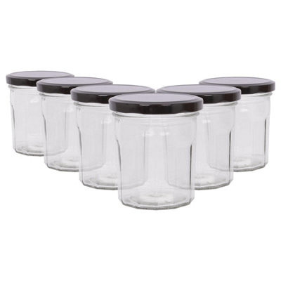 Argon Tableware Glass Jam Jars - 250ml - Pack of 6 | DIY at B&Q
