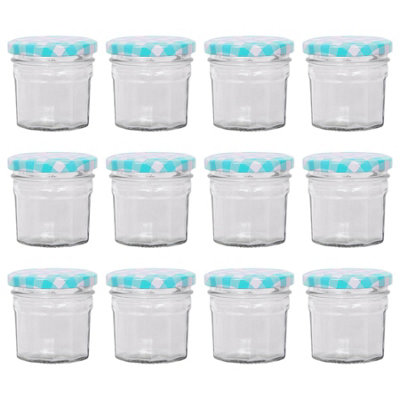 Argon Tableware Glass Jam Jars - 90ml - Pack of 12
