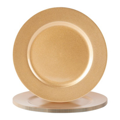 Argon Tableware - Metallic Charger Plates - 33cm - Gold - Pack of 6 ...