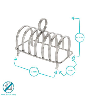 Argon Tableware Stainless Steel Toast Rack - 6 Slices