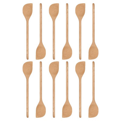 Argon Tableware Wooden Scraper Spoons - 30cm - Pack of 12