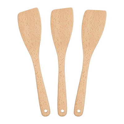 Argon Tableware Wooden Spatulas - 30cm - Pack of 3 | DIY at B&Q