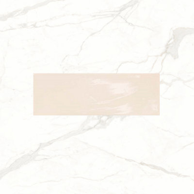 Aria Cream Metro Gloss Effect Tile - 300mm x 100mm