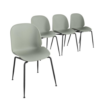 Aria Resin Chairs Light Sage - 4 Pieces