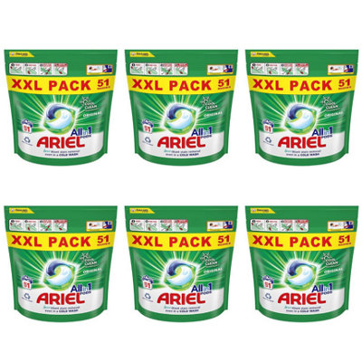 Ariel Original All in 1 Pods 51 Washes x 6