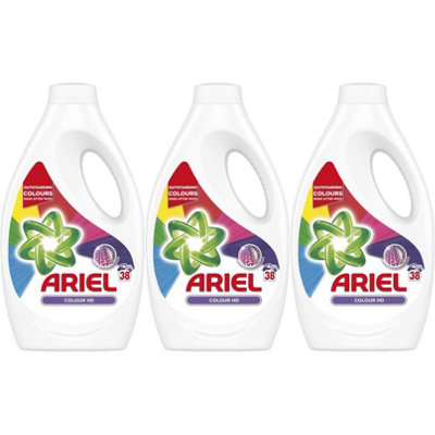 Ariel Washing Liquid Colour 1.33 Litre 38 Washes (Pack of 3) | DIY at B&Q