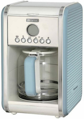Ariete 1342/05 Vintage Retro Filter Coffee Machine, 24 Hour Timer, Blue