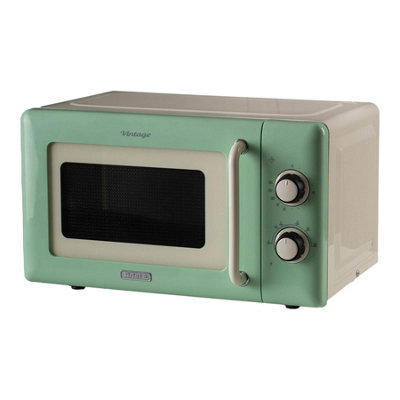 Ariete 3960/G Vintage Style Mechanical Microwave, 800 Watt, 20 Litre, Green
