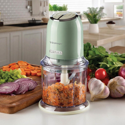 Ariete 438/04 Vintage Mini Food processor, 400W, 600ml Graduated Beaker ...